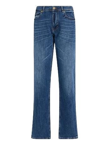 Versace Cotton Elastane Straight Leg Jeans - Blue
