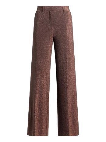 OTTOD'AME Viscose Blend Flared Pants - Bronze