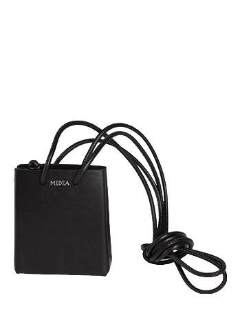 Medea Leather Shoulder Bag - Black