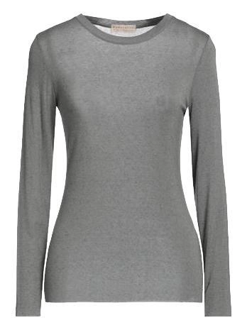 PUROTATTO Modal Cashmere Elastane Long Sleeve T-shirt - Grey