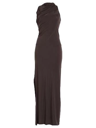 Helmut Lang Lyocell & Elastane Maxi Dress - Brown