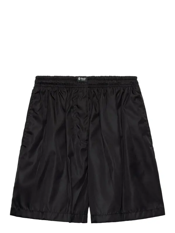 Prada Re-nylon Wide Leg Shorts - Black