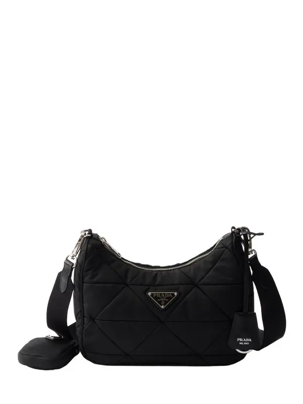 Prada Quilted Re-nylon Shoulder Bag - Black