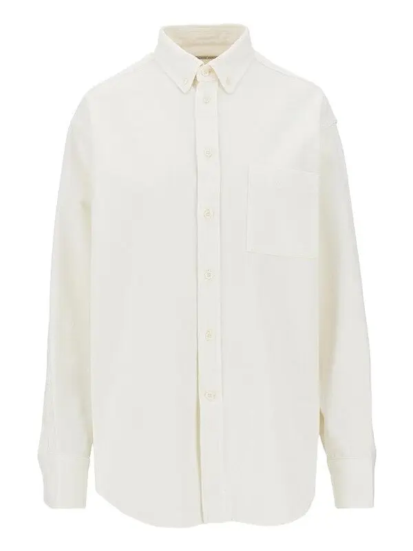 Phoebe Philo Cotton Denim Shirt - White