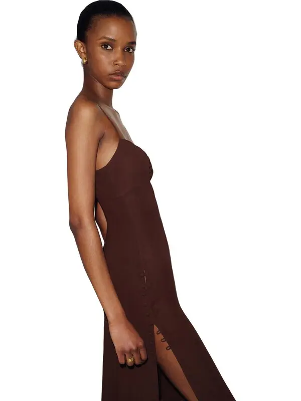 REFORMATION Floraison Midi Dress - Brown