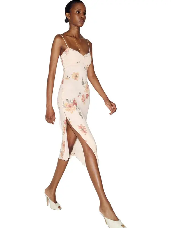 REFORMATION Floraison Midi Dress - Ivory