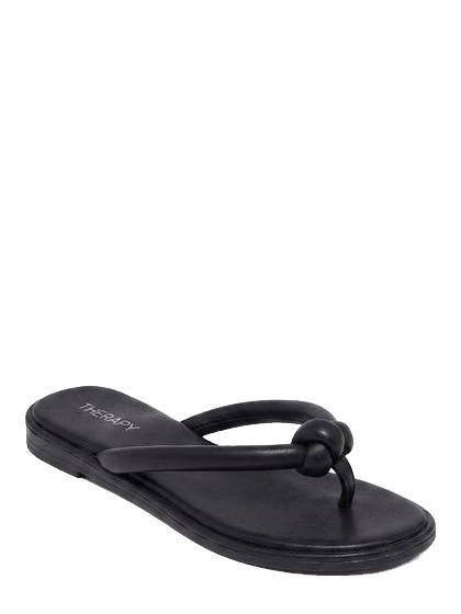 THERAPY AUSTRALIA Tyana Open Round Toe Sandal - Black Pu