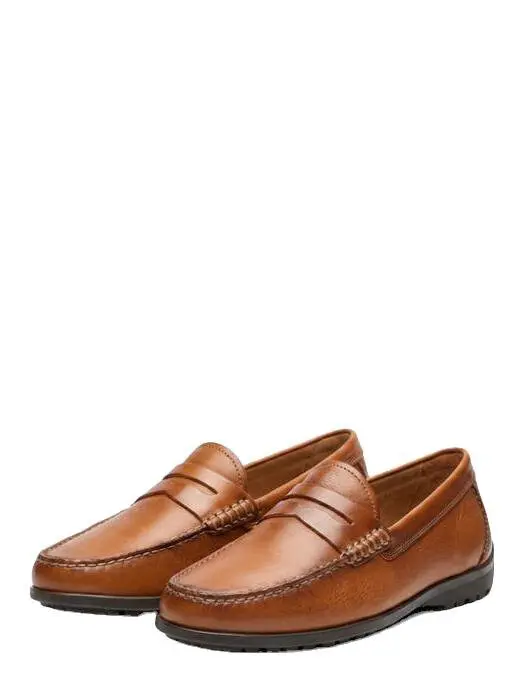 Johnnie-o Baja Penny Loafer - Cognac