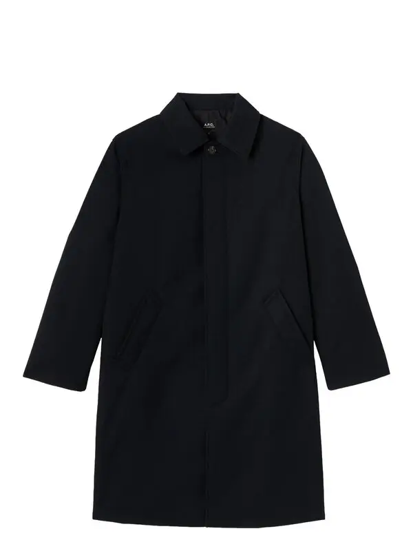 A.p.c. Water-repellent Wool Coat - Blue