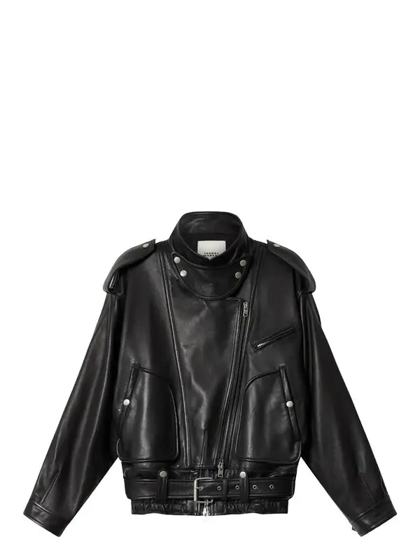 Isabel Marant Étoile Leather Moto Jacket - Black