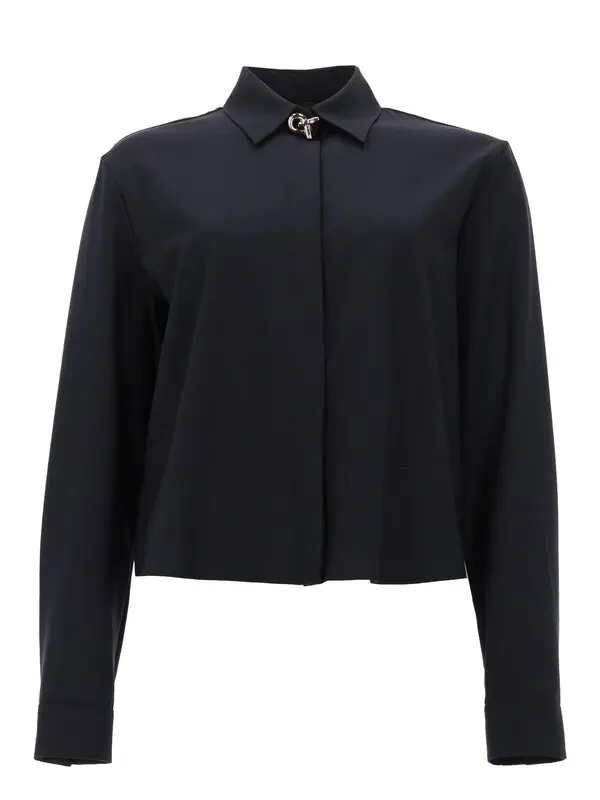 Fabiana Filippi Boxy Wool Shirt - Blue