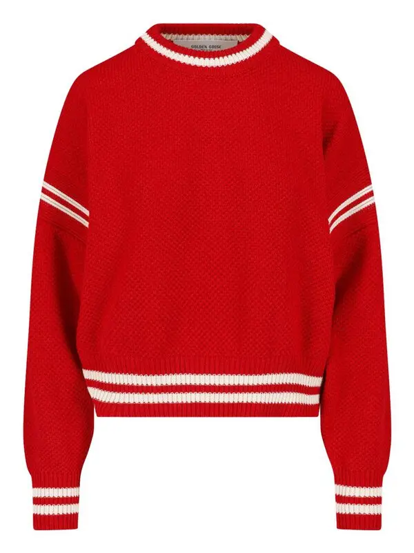 GOLDEN GOOSE Ribbed Knit Sweater - Red