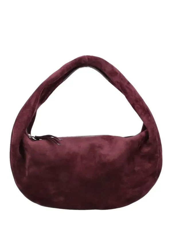 Khaite Suede Hobo Shoulder Bag - Red