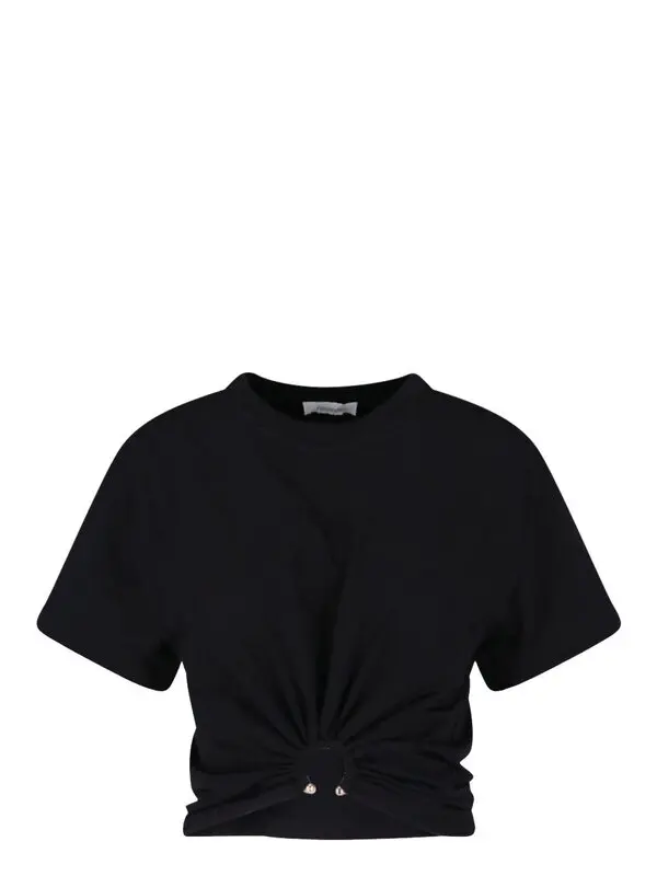 Rabanne 100% Cotton Logo T-shirt - Black