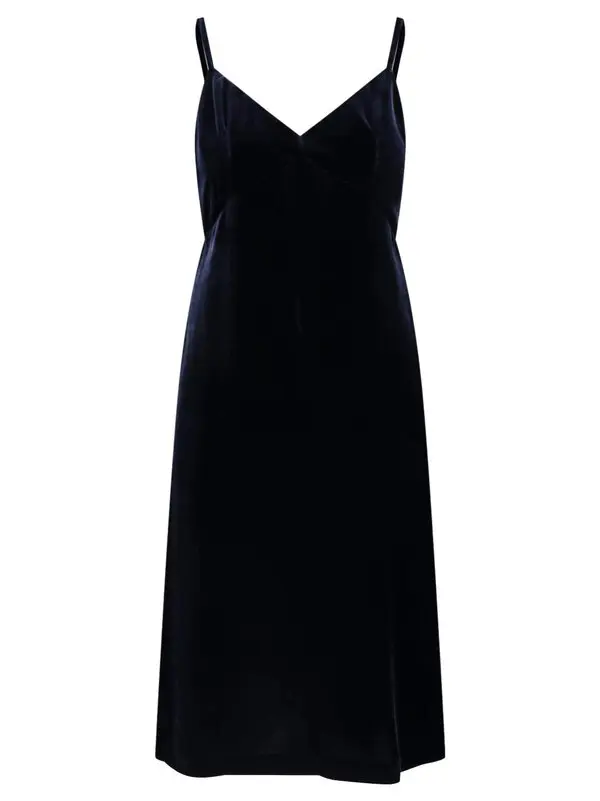 Aspesi Viscose And Silk Jersey Midi Dress - Blue