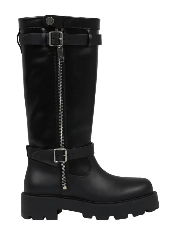 Dior D-major Calf Leather Boots - Black
