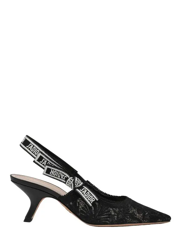 Dior Slingback Pumps With Logo Detailing - Black