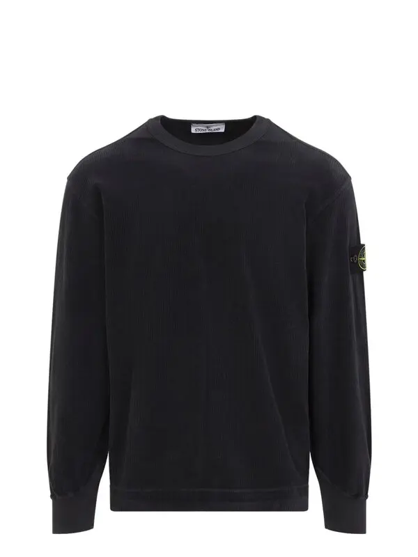 Stone Island Cotton Sweatshirt With Logo Detail - Grey