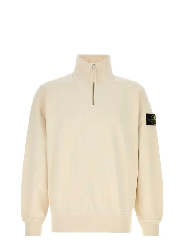 Stone Island Cotton Crewneck Sweatshirt - White