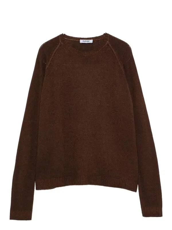 BASE Wool And Cashmere Crewneck Sweater - Brown