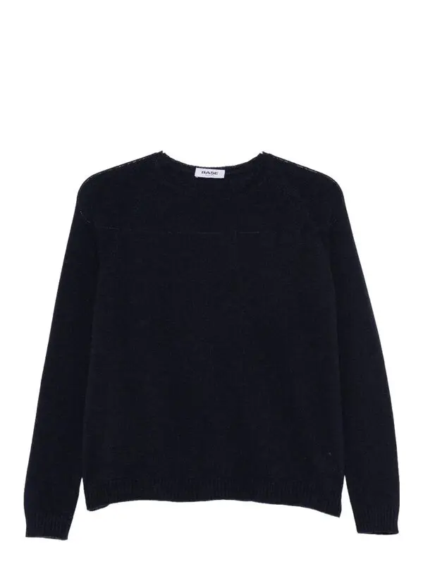 BASE Wool And Cashmere Crewneck Sweater - Blue