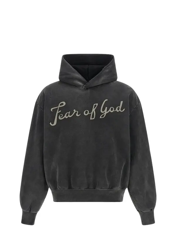 Fear Of God Classic Fit Half Raglan Hoodie - Black
