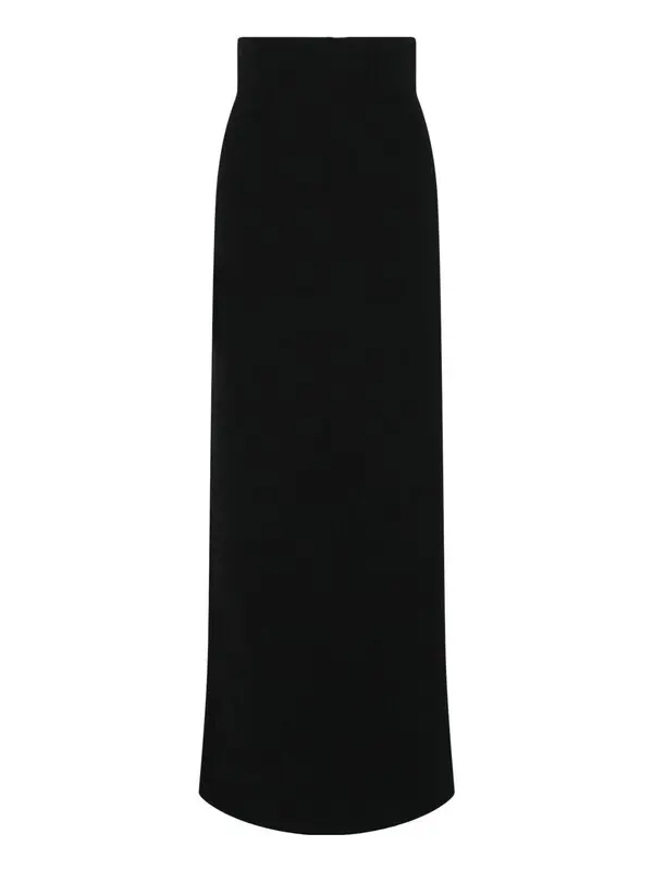 FERRAGAMO Wool Blend Maxi Skirt - Black