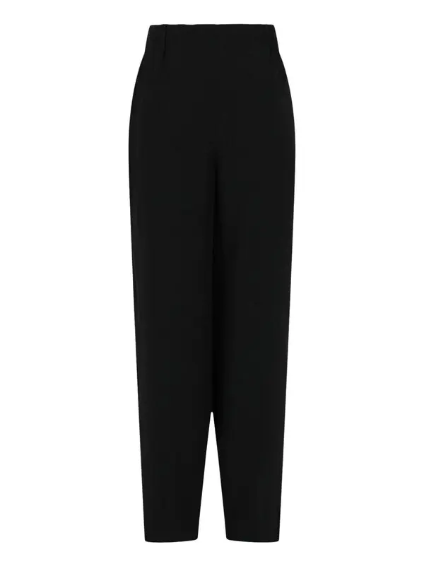 FERRAGAMO Cuffed Wide-leg Trousers - Black