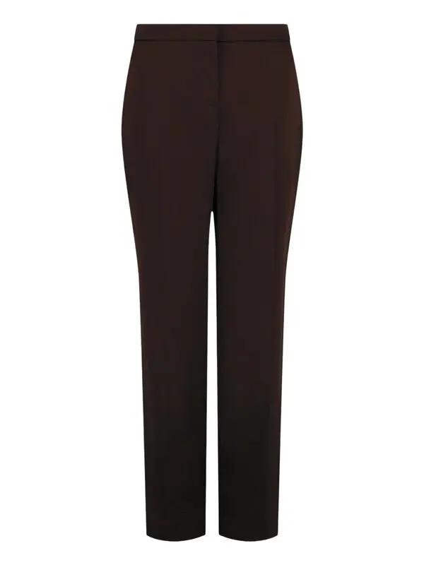 Alexander McQueen Satin Straight Leg Pants - Brown