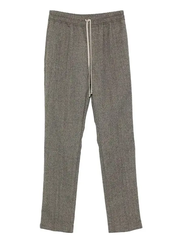 Rick Owens Drawstring Slim Long Pants - Black