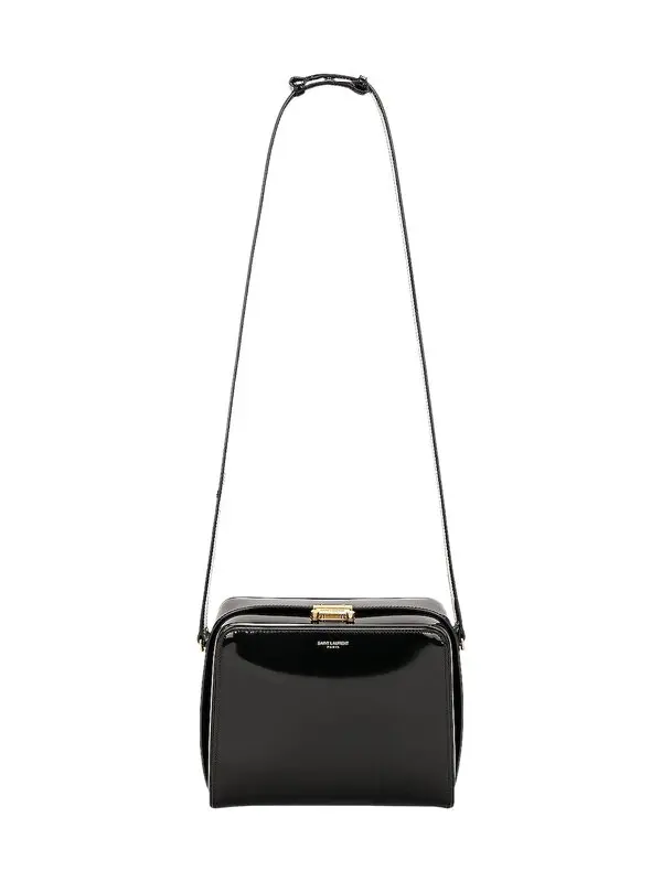 Saint Laurent Anais Leather Shoulder Bag - Black