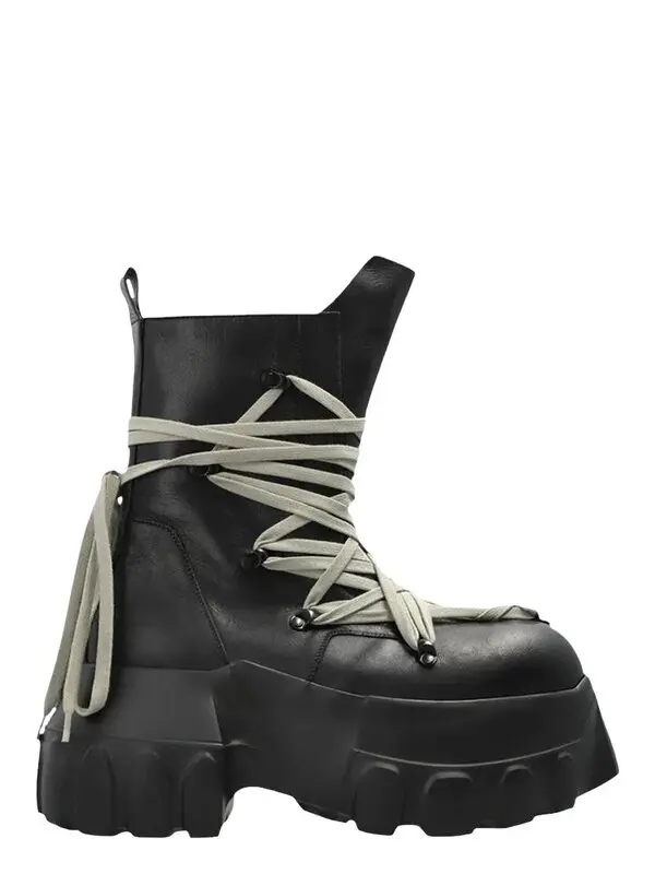 Rick Owens Megalace Mega Tractor Pearl - Black