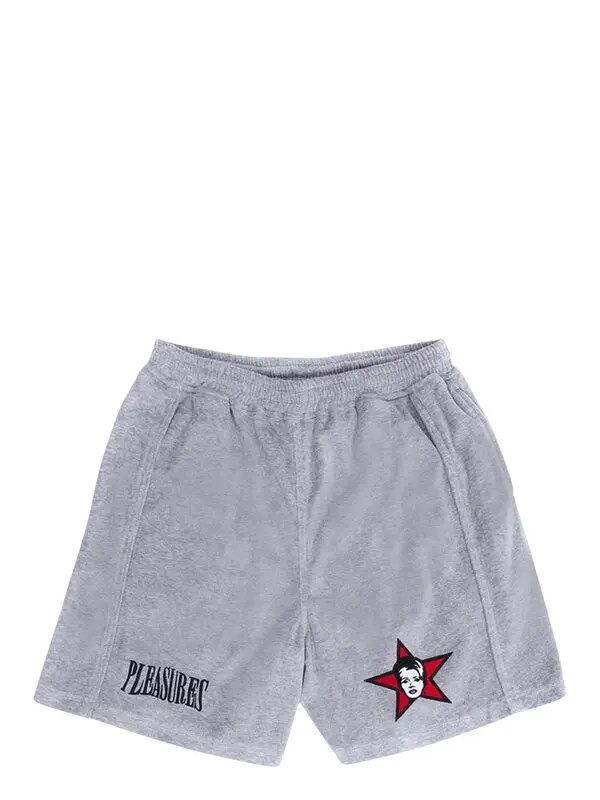 PLEASURES Party Animal Velour Shorts - Grey