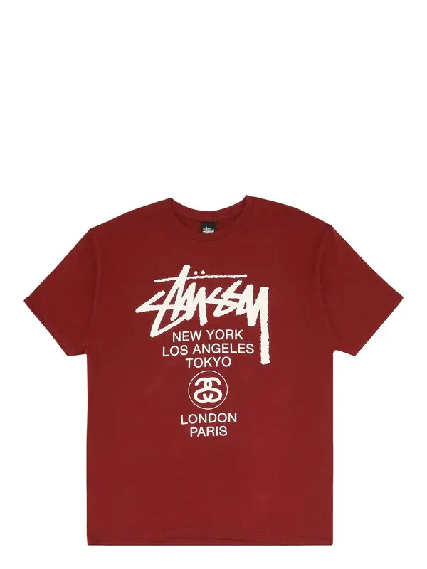 StÜssy World Tour T-shirt - Red