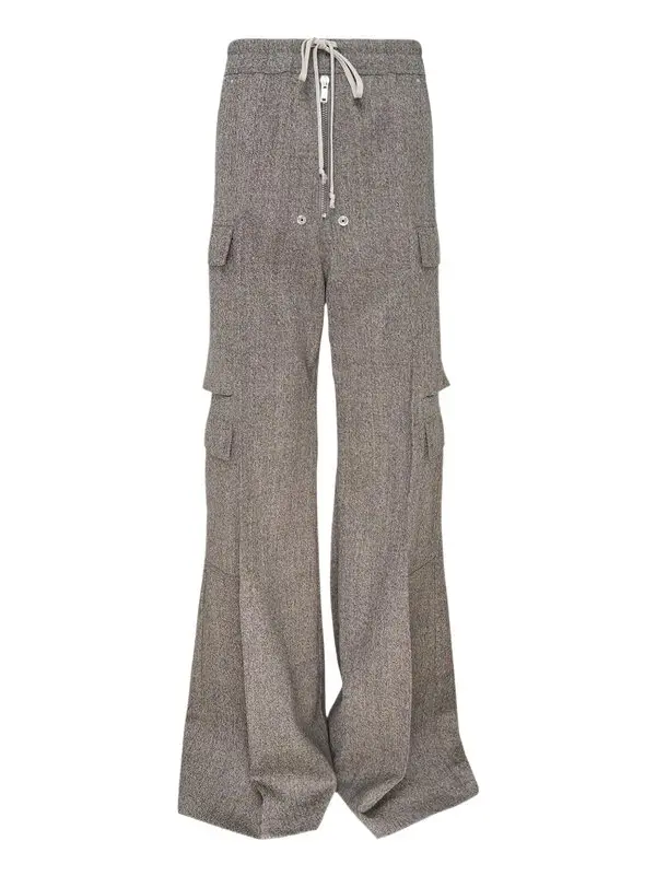 Rick Owens Cargobelas Melange Trousers - Black