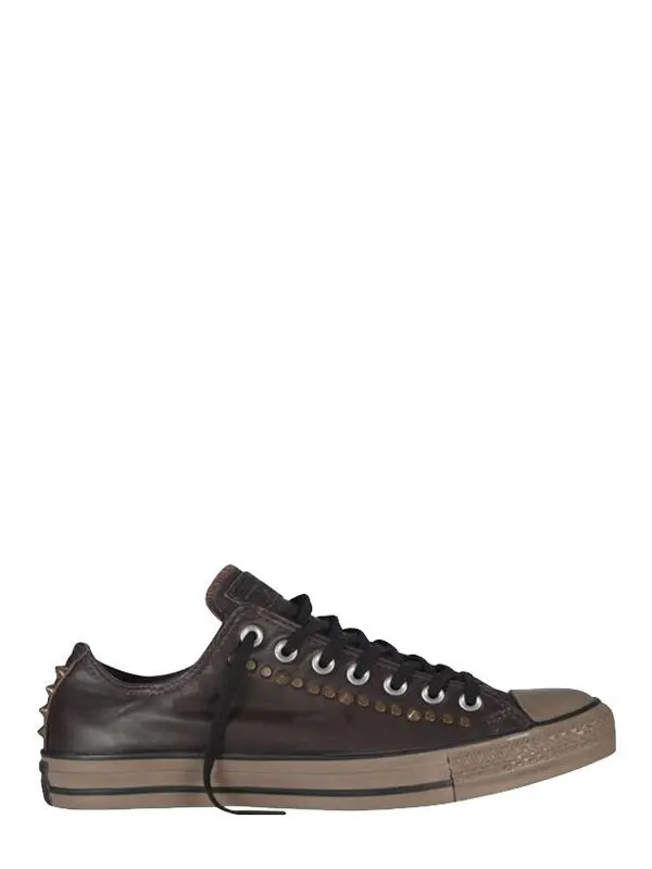 CONVERSE Chuck Taylor All Star Low Top Leather Studded Sneakers - Brown