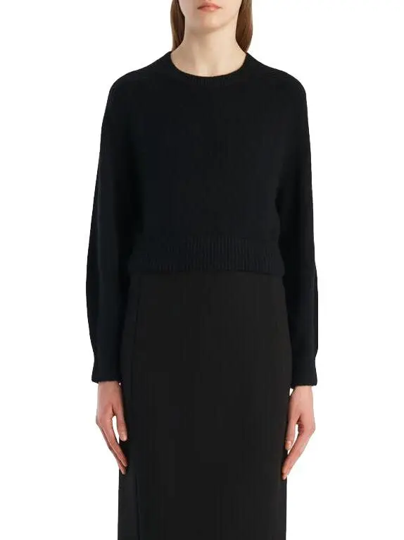 Khaite Masie Stretch Wool & Cashmere Sweater - Black