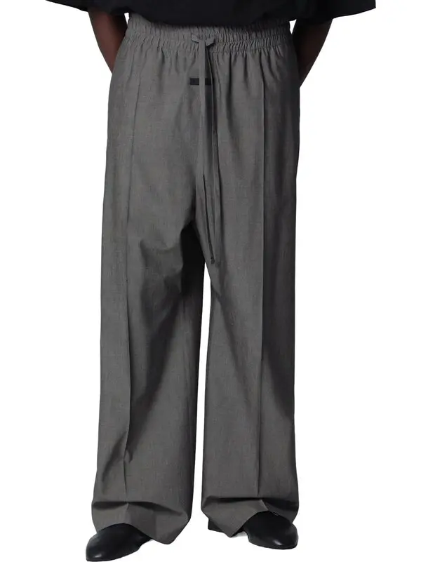 Fear Of God Wool Blend Wide-leg Trousers - Grey