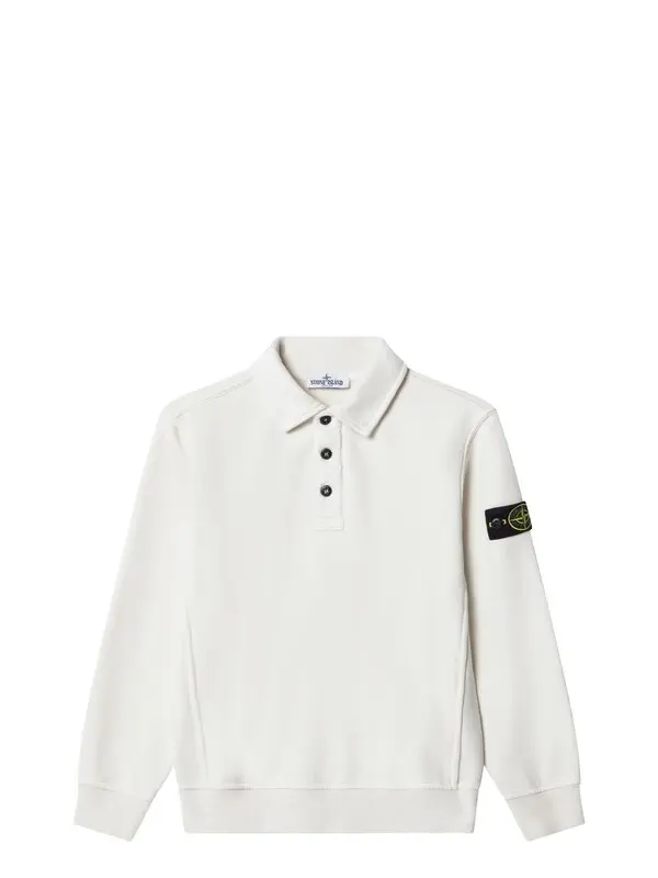 Stone Island Cotton Polo Sweatshirt - Beige