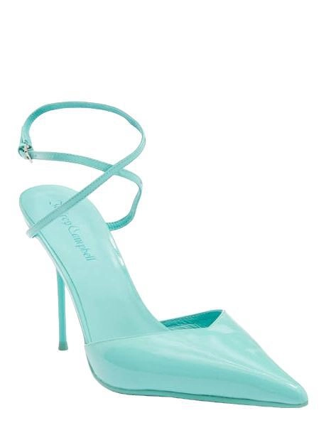 Jeffrey Campbell Bordeaux Ankle Strap Pointed Toe Pump - Mint Patent