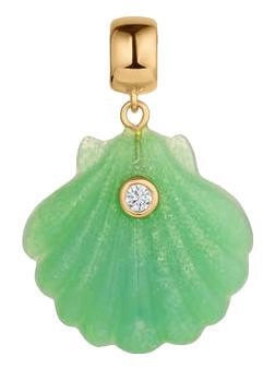 THATCH Coquille Bail Charm With - Chrysoprase