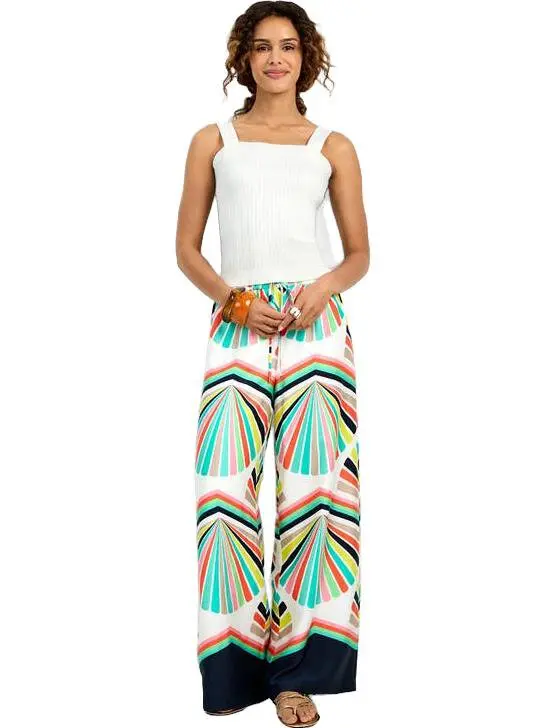 Trina Turk Wide Leg Printed Modal Pants - Coppelia