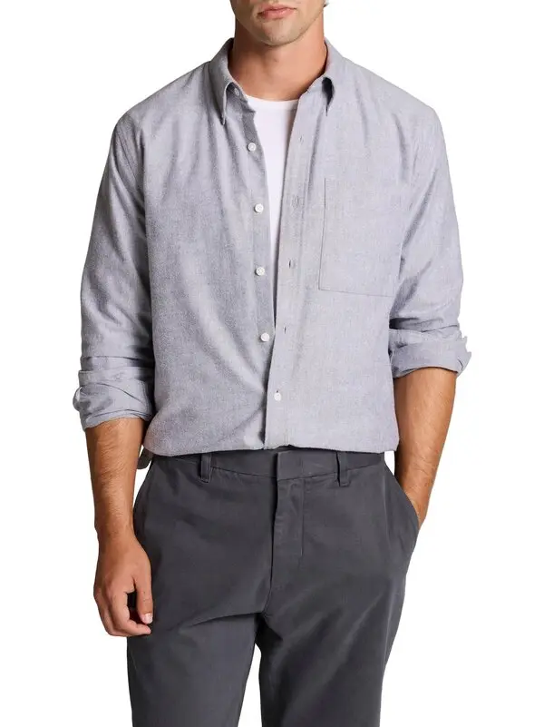 Vince Cotton Oxford Button-down Shirt - Black