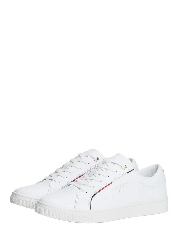 Tommy Hilfiger Foiled Script Logo Sneaker - White