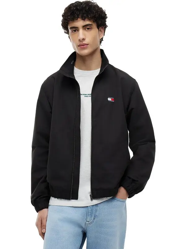 Tommy Hilfiger Recycled Polyester Water-repellent Zip Jacket - Black