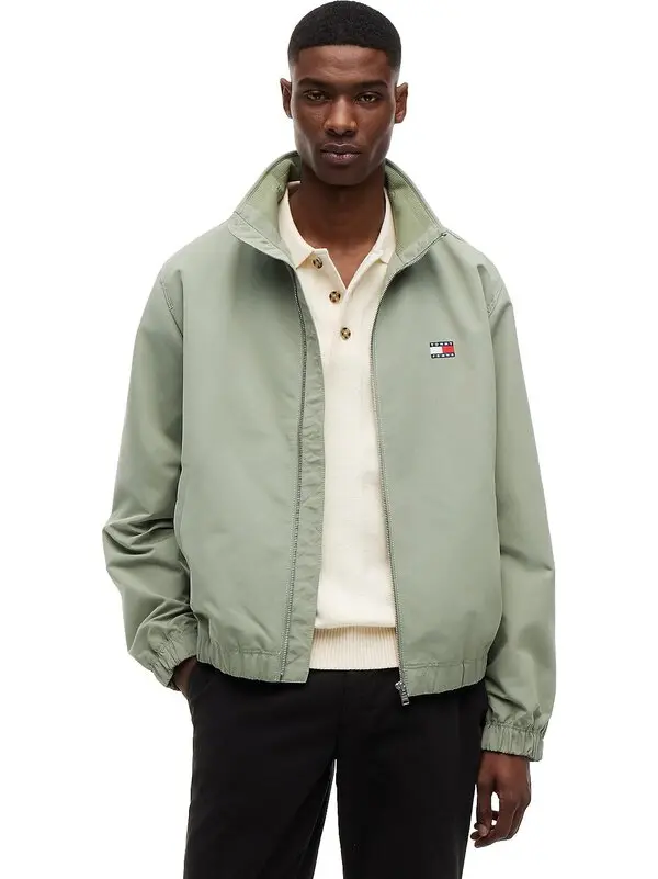 Tommy Hilfiger Water-repellent Zip Jacket With Peached Finish - Spring Olive