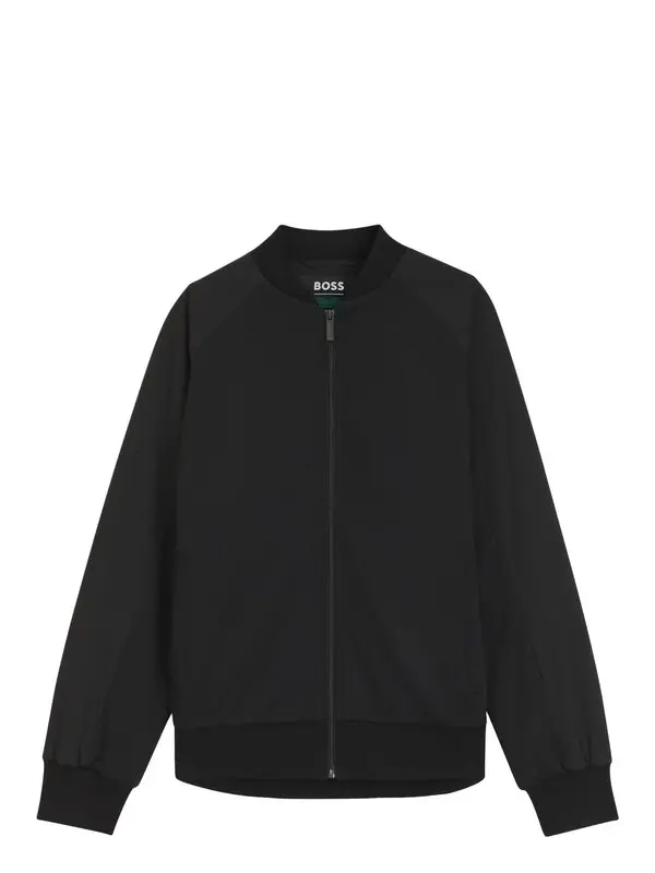 BOSS X Aston Martin Bomber Jacket With Alcantara Accents - Black