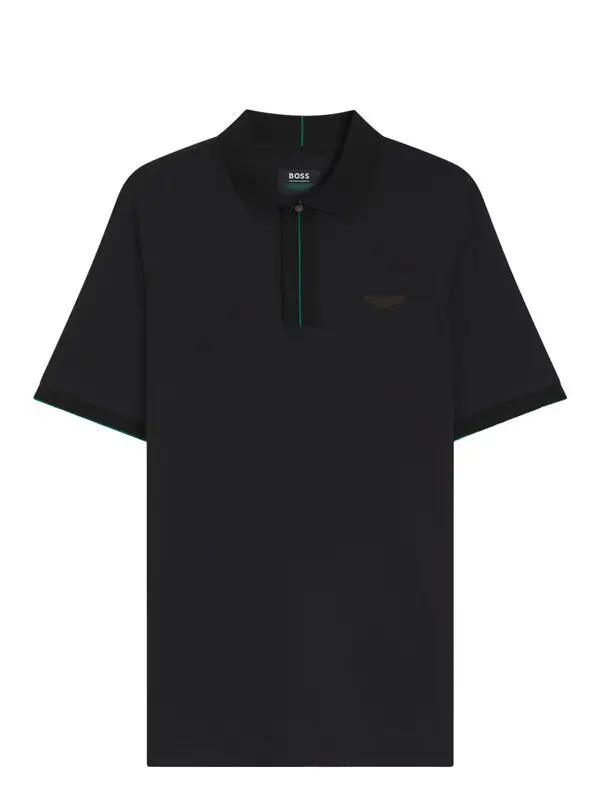 BOSS X Aston Martin Polo Shirt In Mercerized Cotton - Black