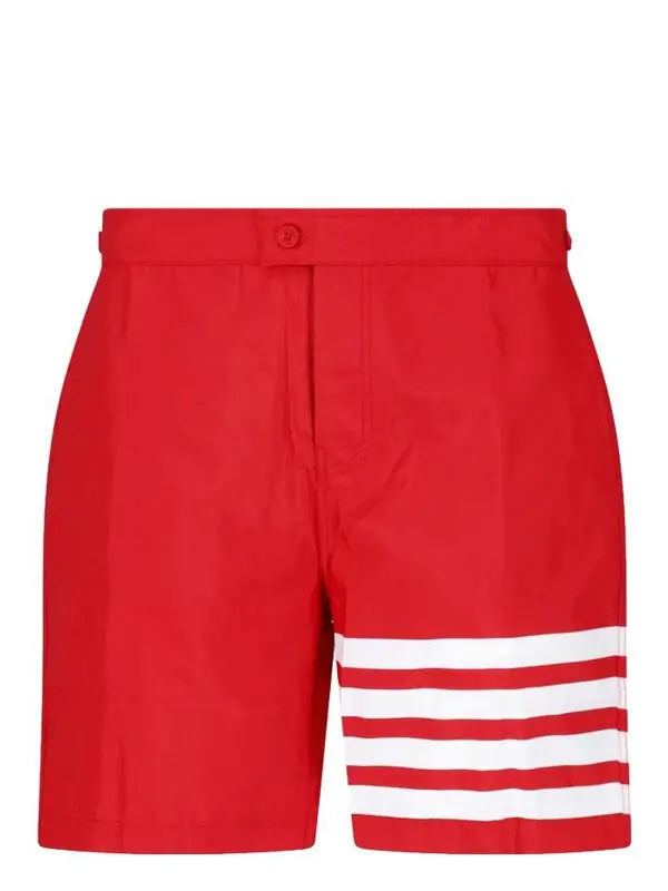 Thom Browne 4-bar" Swim Shorts - Red