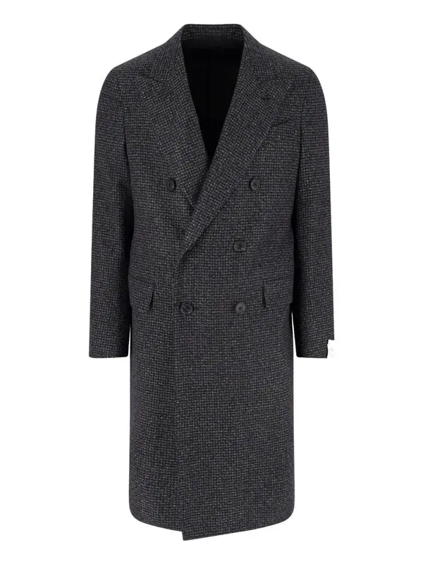 Caruso Double-breasted Cashmere Coat - Gray